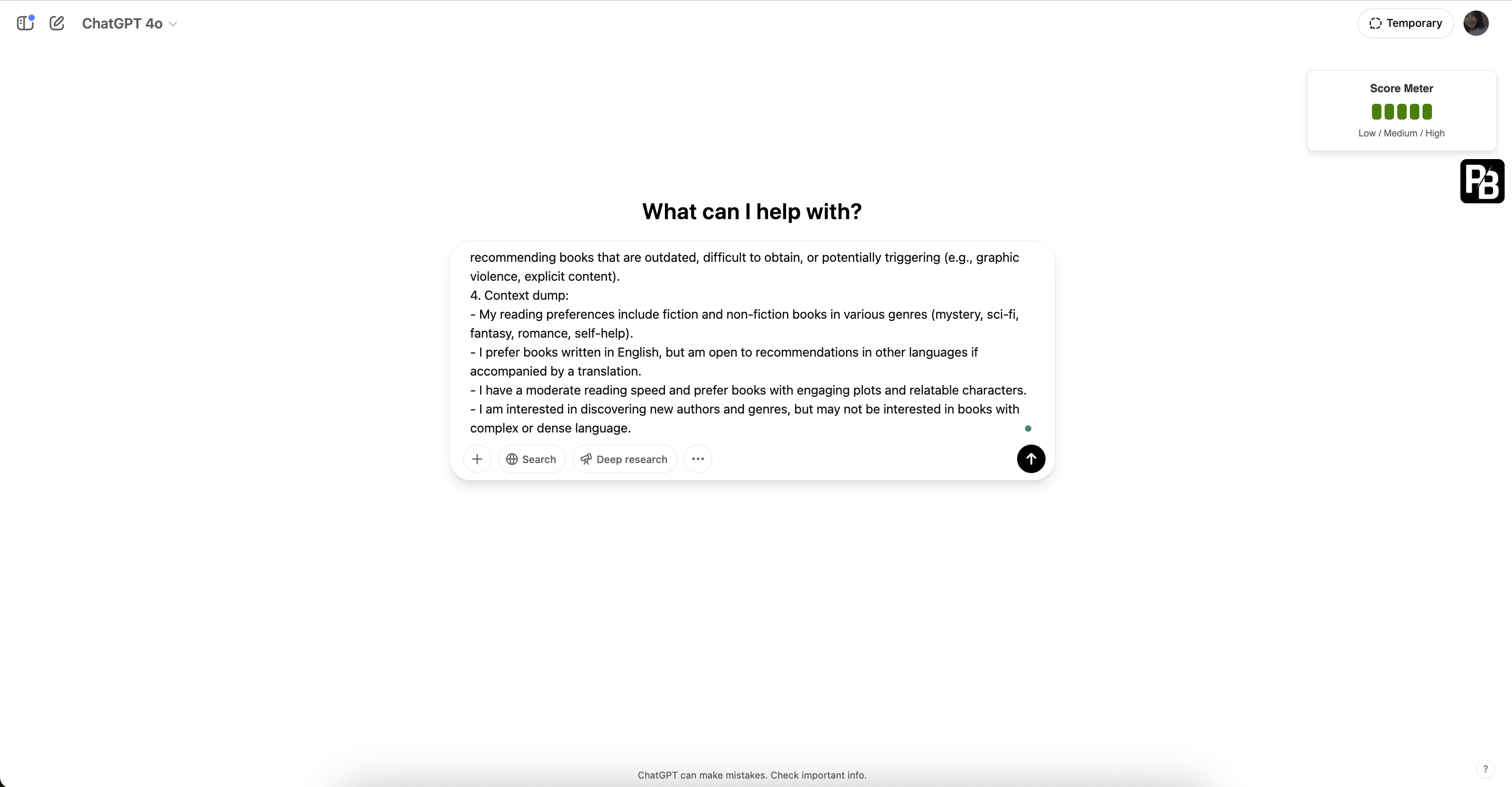 Create Prompt Budd Landing Page